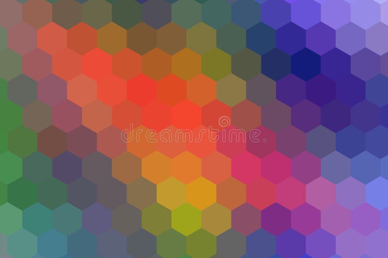 Honeycombs Pattern. Multi-colored Rectangular Pixel Background Stock ...