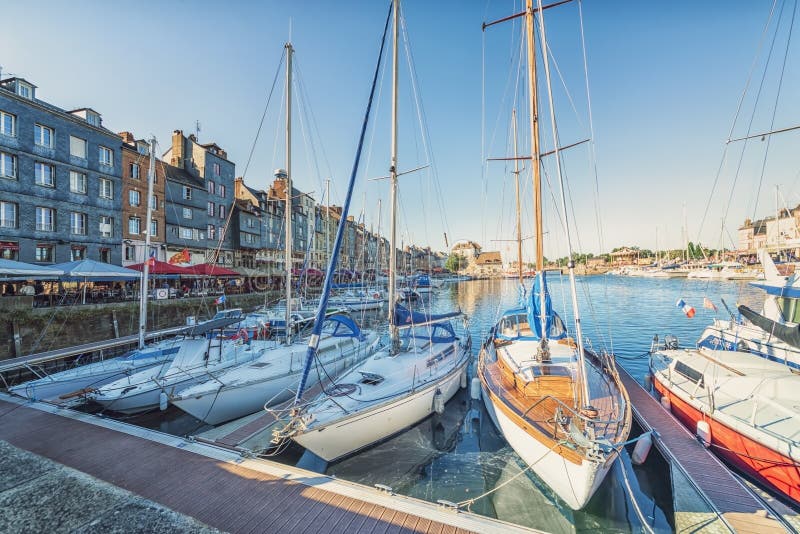 Honfleur city in Normandy stock image. Image of culture - 246571415