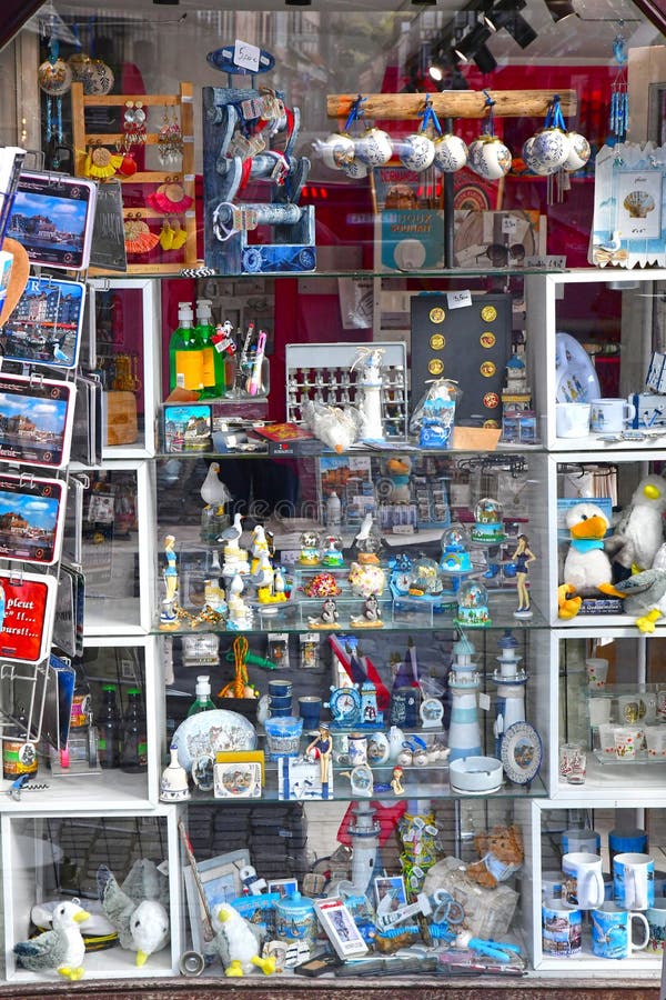 Honfleur; France - August 18 2020 : Shop Editorial Image - Image of ...