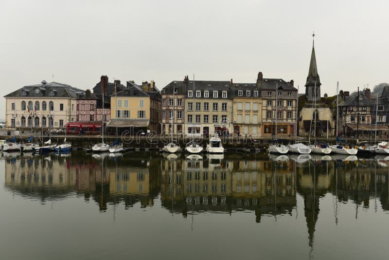 Honfleur, Normandy, France editorial photography. Image of historical ...