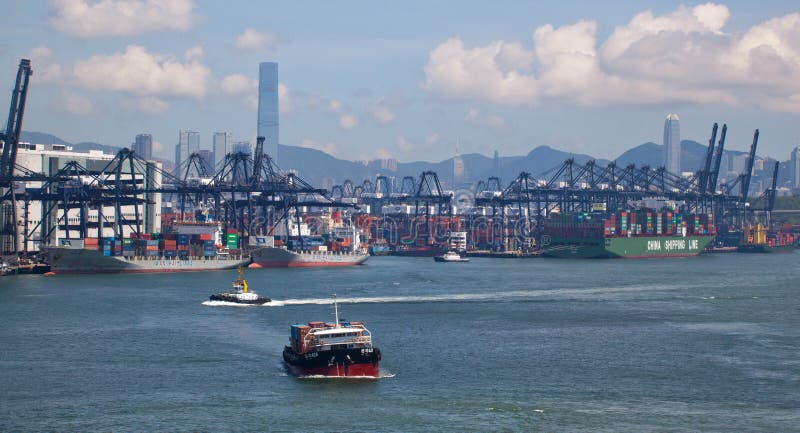 Hong Kong Kwai Chung Container Terminal Editorial Photo - Image of ...