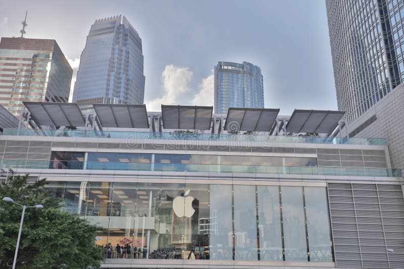Hong Kong Apple Store at Central 2017 Editorial Stock Photo - Image of ...