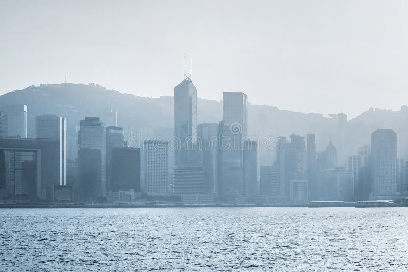 Hong Kong in backlight stock image. Image of cityscape - 29454143