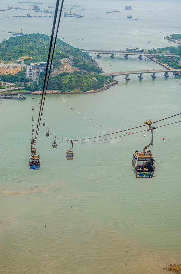 Hong Kong Cable Car at Ngong Ping Stock Image - Image of cableway ...