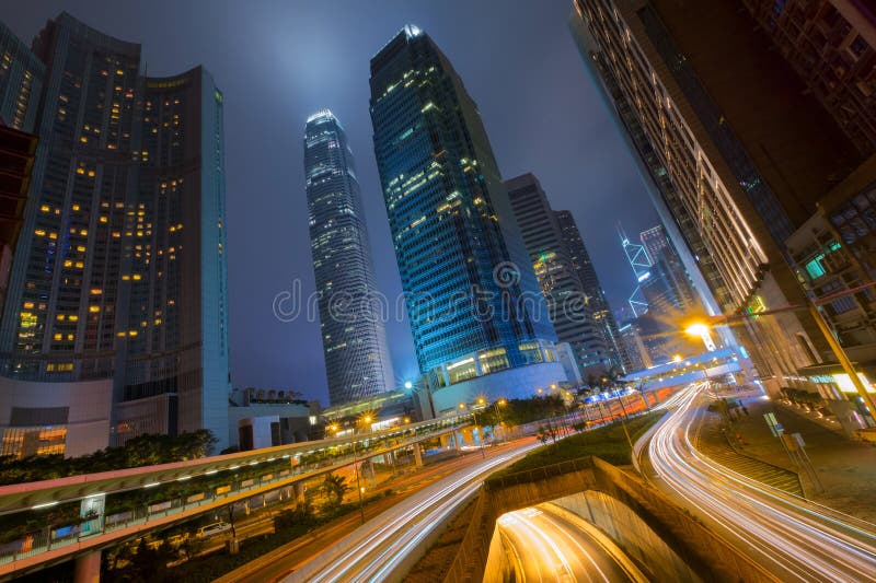 Hong Kong central district stock photo. Image of architectural - 93132720