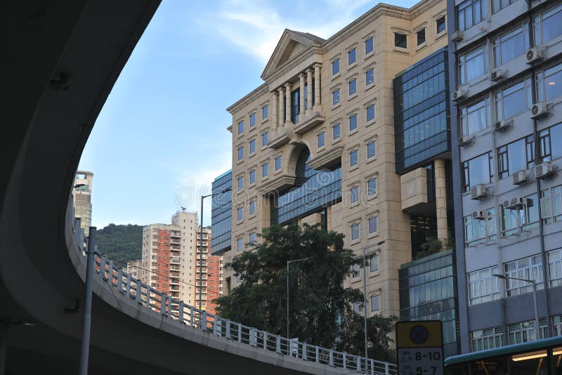 Hong Kong Central Library Facade Showing Its Arch and Column Design. 14 ...