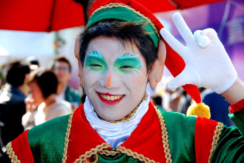 Hong Kong: Christmas Elf at Ocean Park Editorial Stock Photo - Image of ...