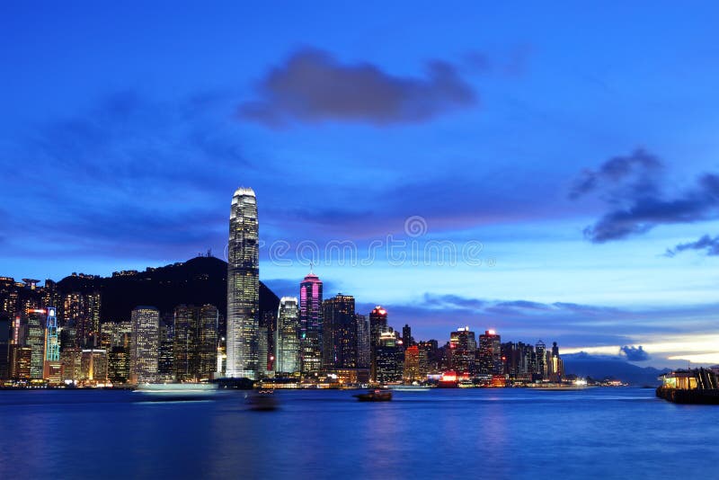 Hong Kong night view stock photo. Image of cityscape - 29784620
