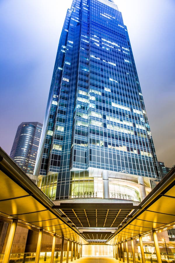 Golden commercial building stock photo. Image of hongkong - 40323104