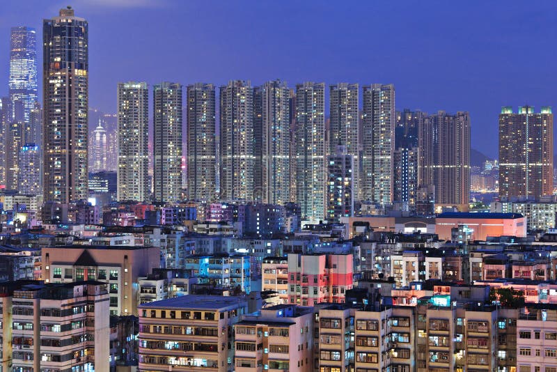 Hong Kong with Crowded Building Stock Image - Image of busy, downtown ...
