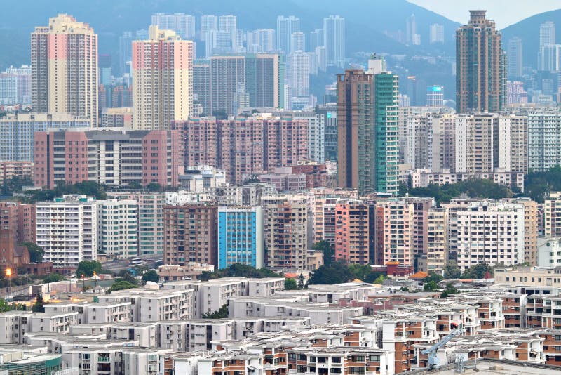 Crowded City Buildings