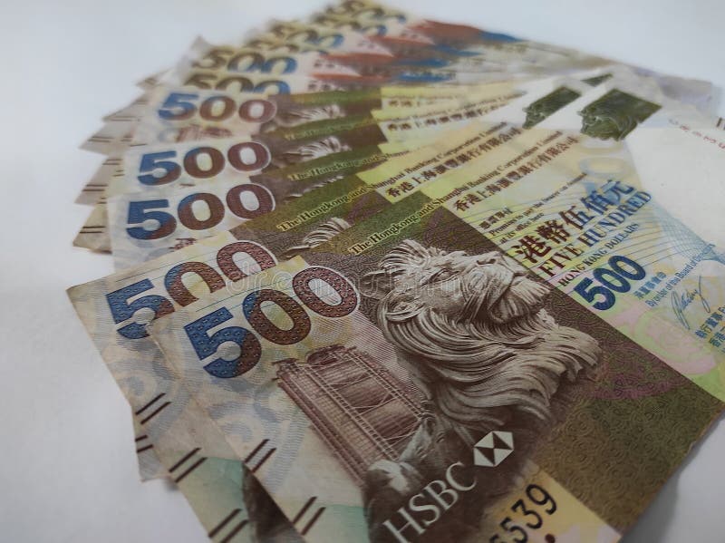 Hong Kong 500 Dollar Banknote on White Background Stock Image - Image ...