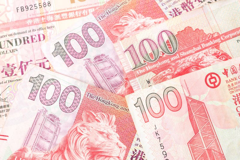 100 Dollar is the National Currency of Hong Kong Stock Photo - Image of ...