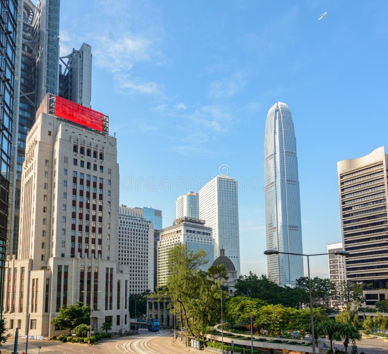 Hong Kong Downtown District Stock Photo - Image of asia, landmark ...