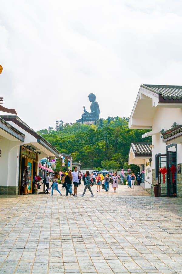 HONG KONG - FEB 21, 2019: Tian Tan Buddha Aka the Big Buddha is a Large ... HONG KONG - FEB 21, 2019: Tian Tan Buddha Aka the Big Buddha is a Large ...