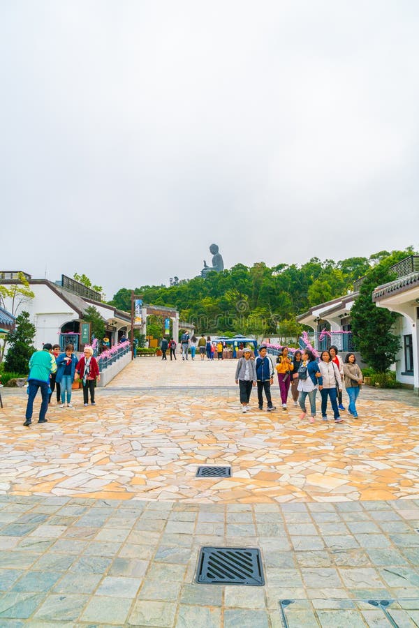 HONG KONG - FEB 21, 2019: Tian Tan Buddha Aka the Big Buddha is a Large ... HONG KONG - FEB 21, 2019: Tian Tan Buddha Aka the Big Buddha is a Large ...
