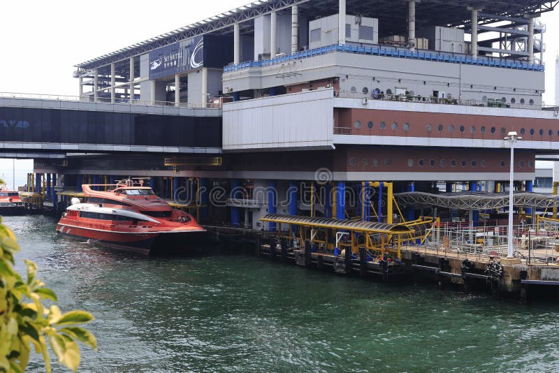 Hong kong ferry pier editorial stock photo. Image of ship - 42881358