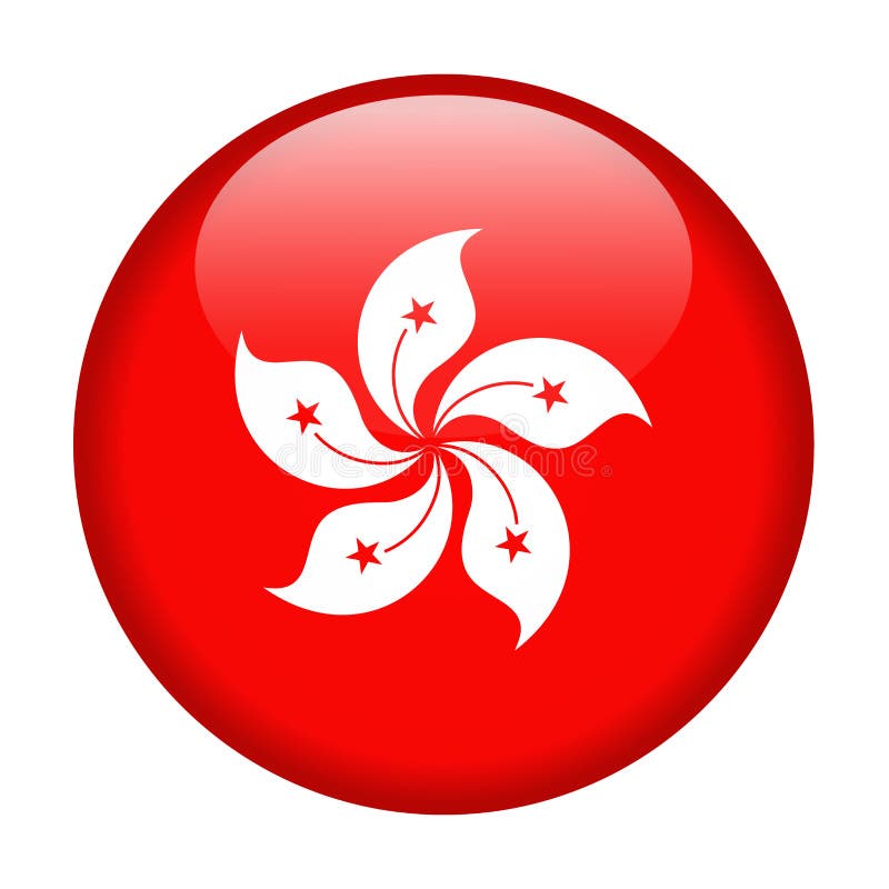 Hong Kong Flag Vector Round Icon Stock Illustration - Illustration of ...