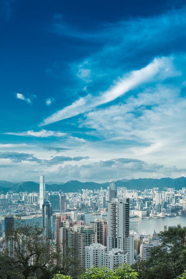 Hong Kong editorial image. Image of blue, asia, thepeak - 61204420