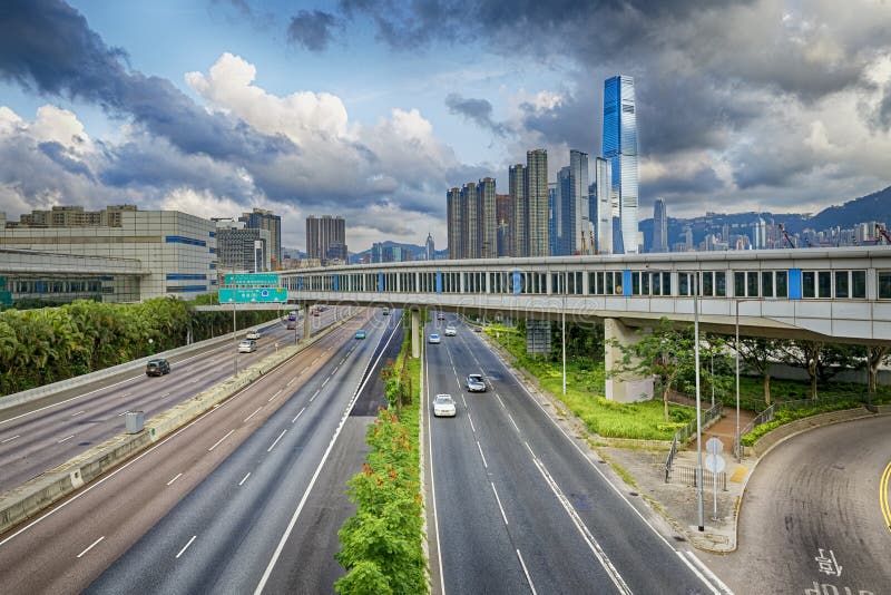 Hong Kong Highway Traffic photo stock. Image du construction - 65605234