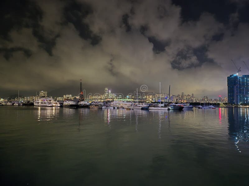 Hong Kong July 31 2024: Kowloon Bay at Night Stock Photo - Image of ...