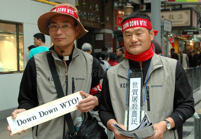 Hong Kong: Koreans Protesting WTO Meeting Editorial Photo - Image of ...