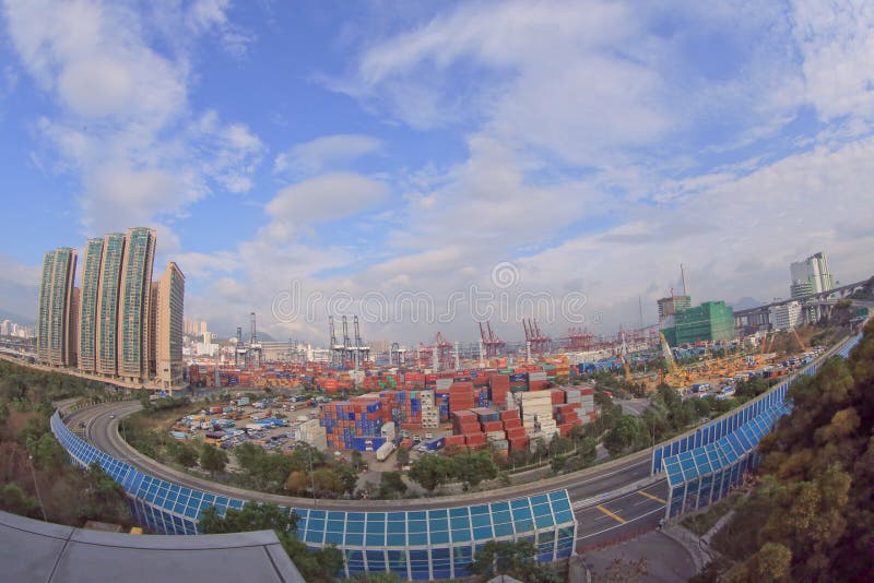 Hong Kong Kwai Chung Container Terminal Editorial Stock Photo - Image ...