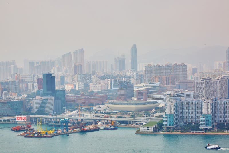 Hong kong landscape editorial photography. Image of grey - 98120247