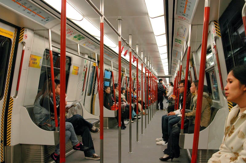 Hong Kong: MRT Subway Train Interior Editorial Photography - Image of ...
