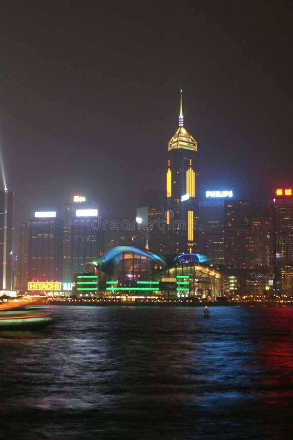Hong Kong Night View, Victoria Harbour Hong Kong Night 25 Sept 2004 ...