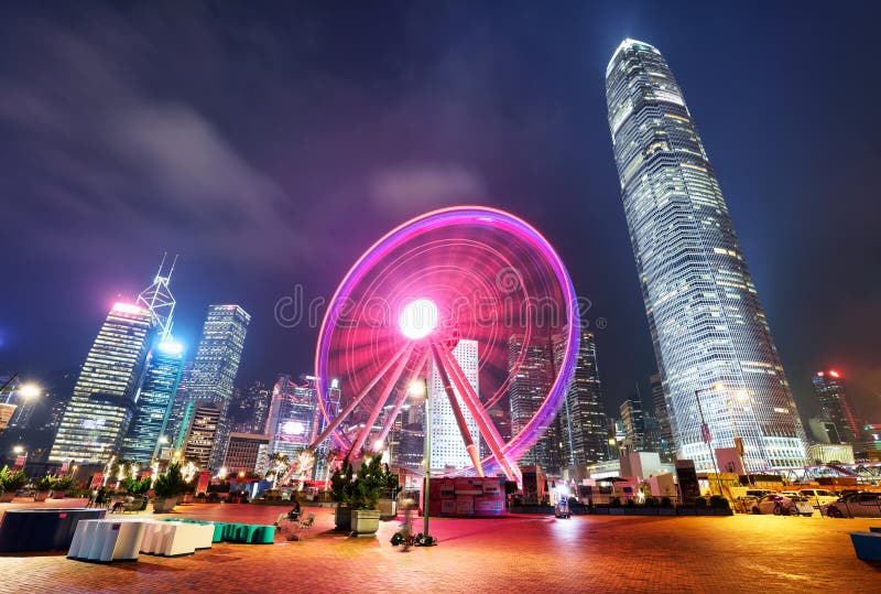 Hong Kong October 16 2019: Hong Kong Observation Wheel in Central ...