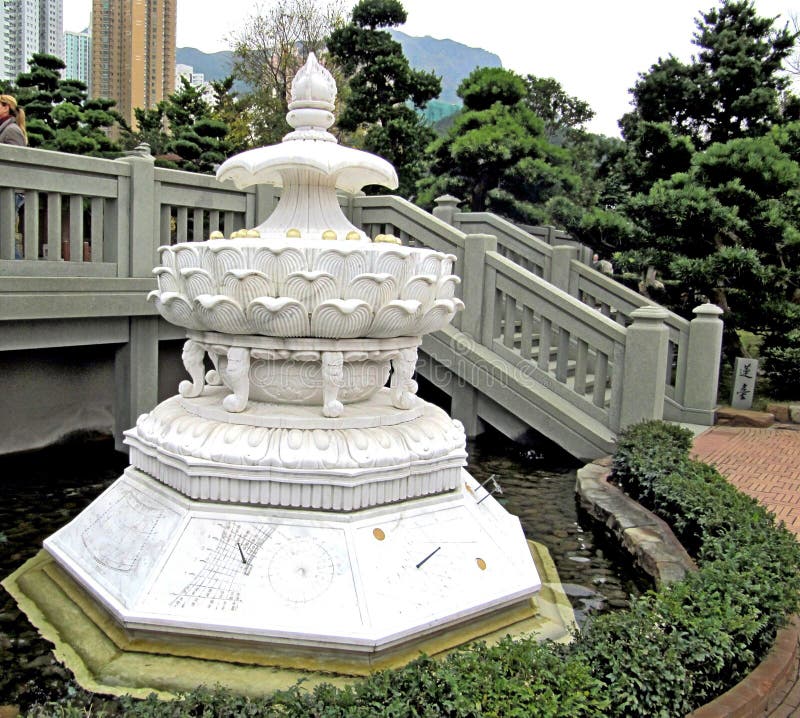 Hong Kong. Old sun clock stock photo. Image of lian - 235377178