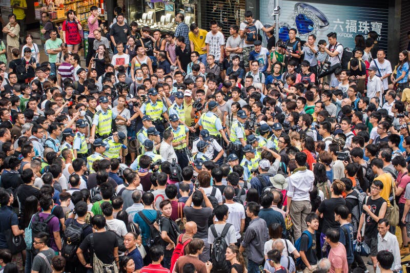 2014 Hong Kong Protesters Standoff Editorial Stock Image Image Of