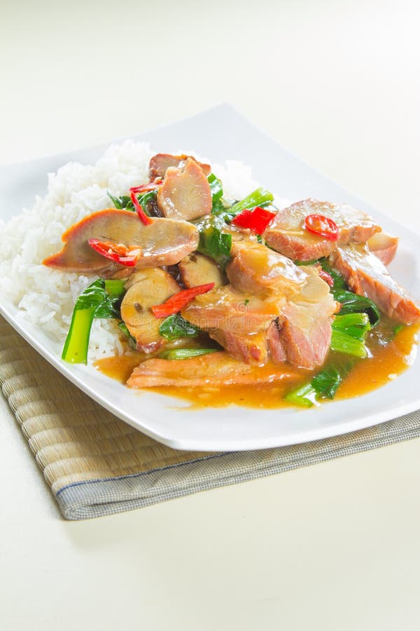 Hong Kong Style Rice with Meat Stock Image - Image of food, meat: 83378471