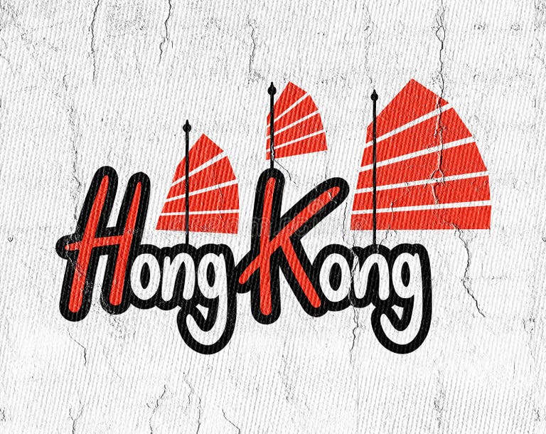 Hong Kong symbol stock illustration. Illustration of element - 140765223