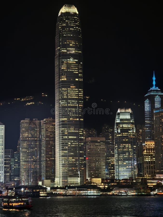 Hong Kong Top Peak City Night View Stock Photo - Image of city, hong ...