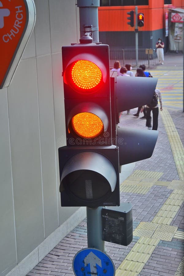 Hong Kong Traffic Light Ready Set Editorial Photography - Image of ...