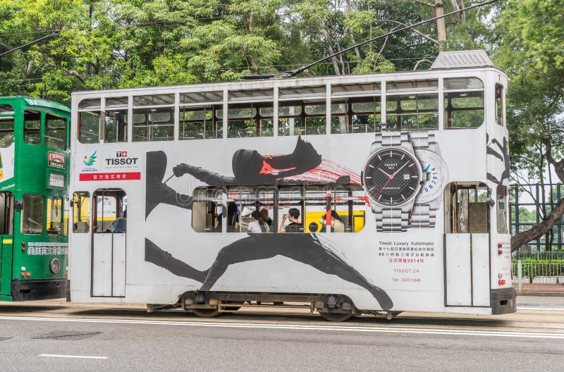 A Hong Kong tram editorial photo. Image of operated, exclusively - 46839336