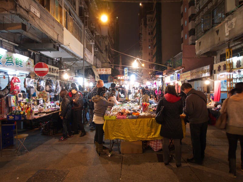 Hong Kong View: Temple Street Editorial Photography - Image of road ...