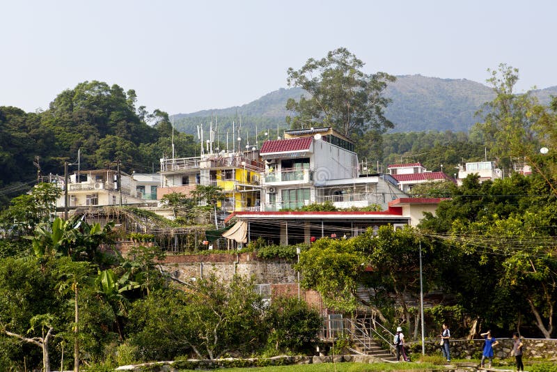 Village house in Hong Kong stock image. Image of exterior - 37240737