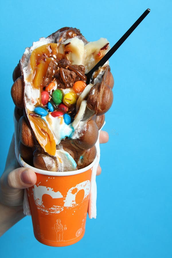 Hong Kong waffle stock image. Image of hong, indoors - 87388883