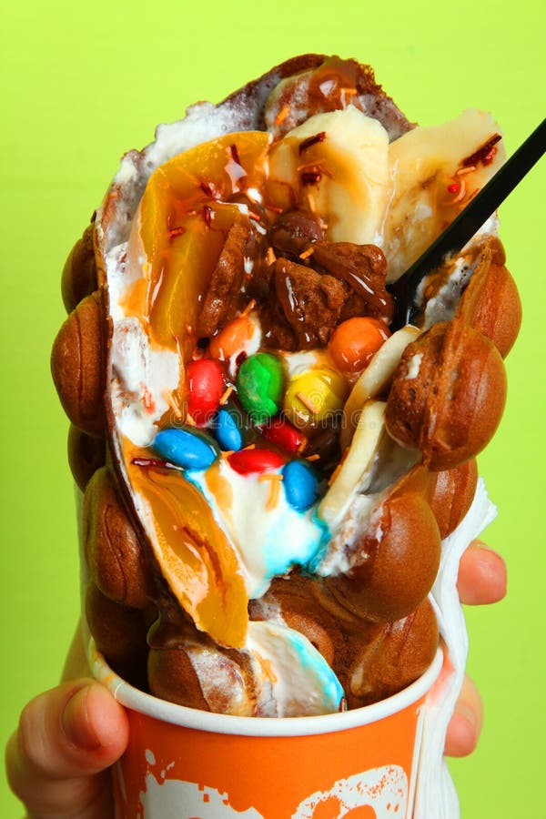Hong Kong waffle stock image. Image of chocolate, food - 87388891