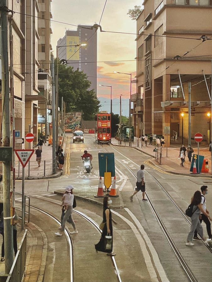 HongKong street editorial stock photo. Image of town - 255518878