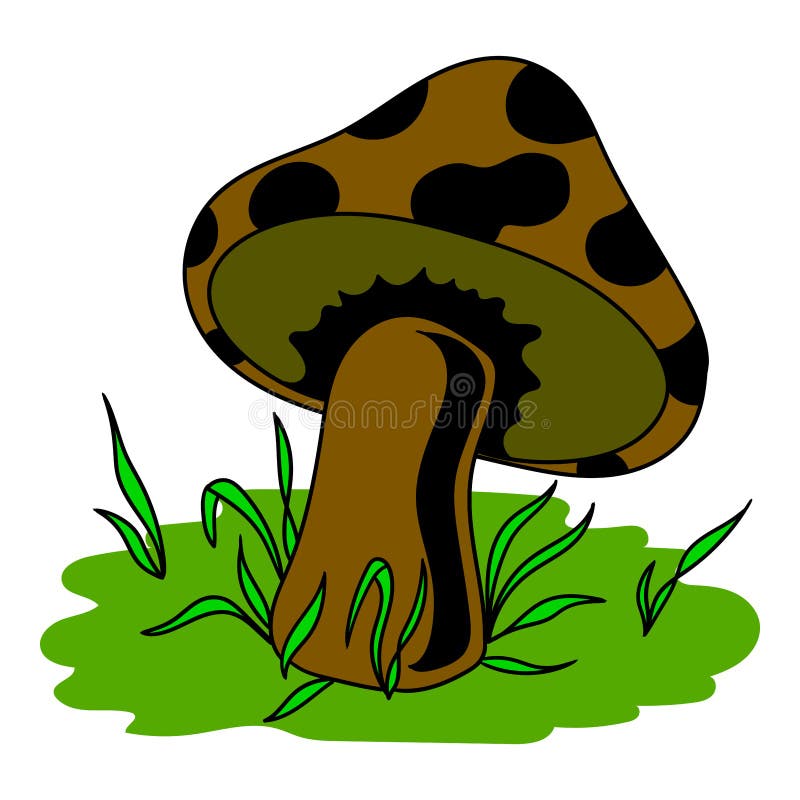 Hongos de dibujos animados ilustración del vector. Ilustración de ...