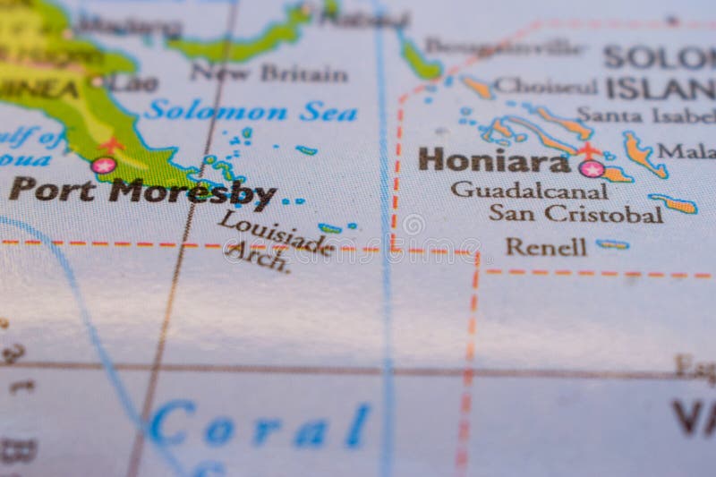 Honiara on the World Map-Geo Political Map Stock Illustration ...