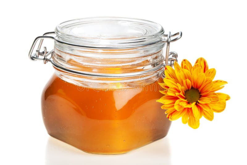 Honigglas, isoliert stockbild. Bild von frisch, mahlzeit - 6517151