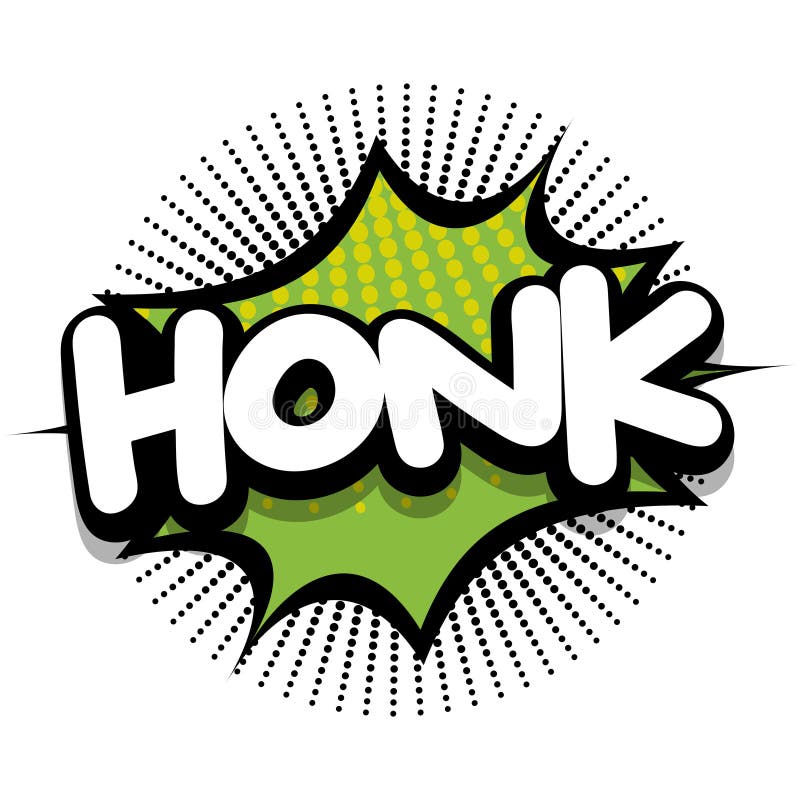 Honk Comic Book Explosion Bubble Vector Illustration Stock Vector ...
