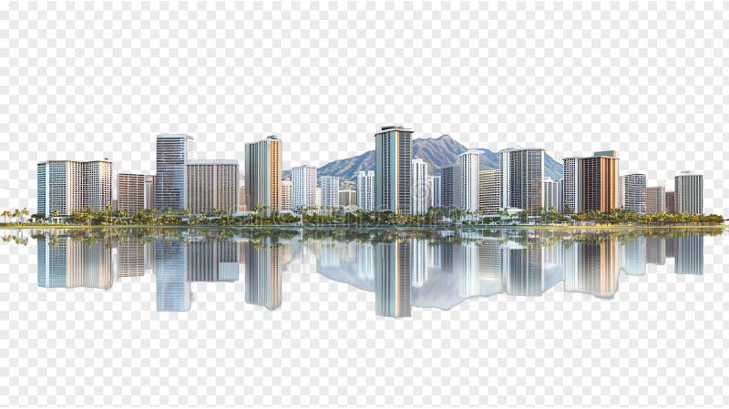 Honolulu city skyline stock photo. Illustration of construction - 341519606
