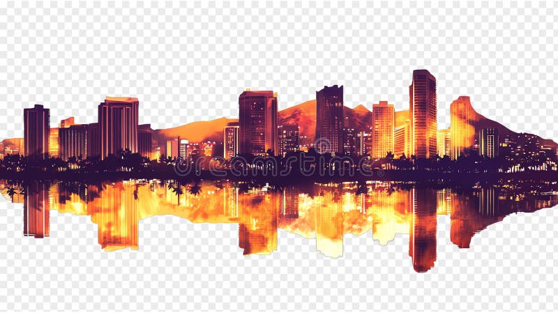 Honolulu city skyline stock image. Illustration of tower - 341519663