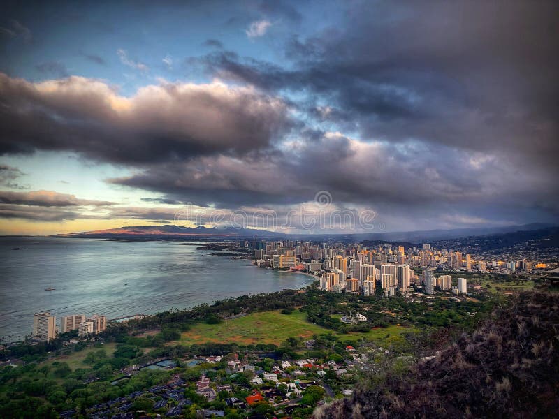 Honolulu View in the Morning Stock Image - Image of eden, morning ...